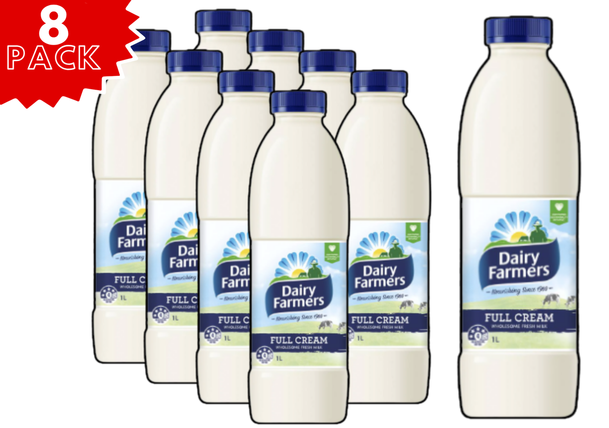 BUY BOX DAIRY FARMERS Full Cream Milk (1L x 8 Pack)