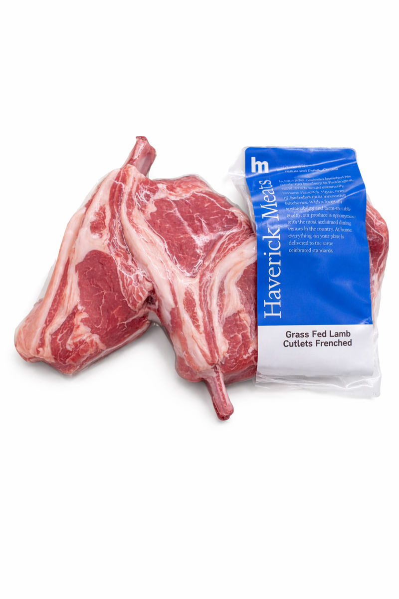 Grass Fed Lamb Cutlets Cap Off Frenched 400g (6 Pack)
