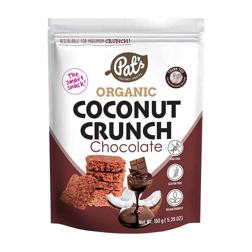 Pat's Organic Coconut Crunch Chocolate (150g)