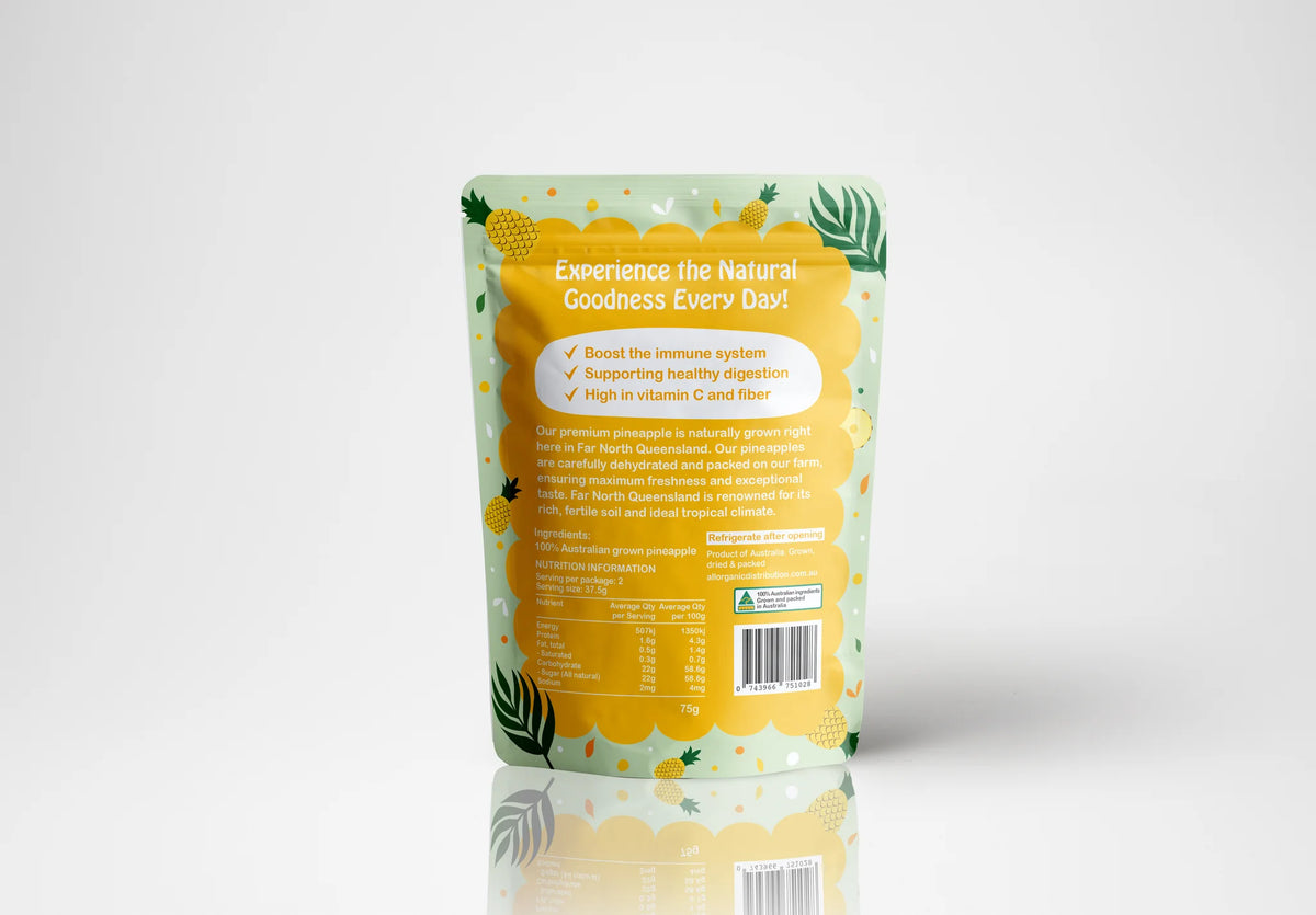 ANDREW'S Aussie Fruit Australian Dried Pineapple (75g)
