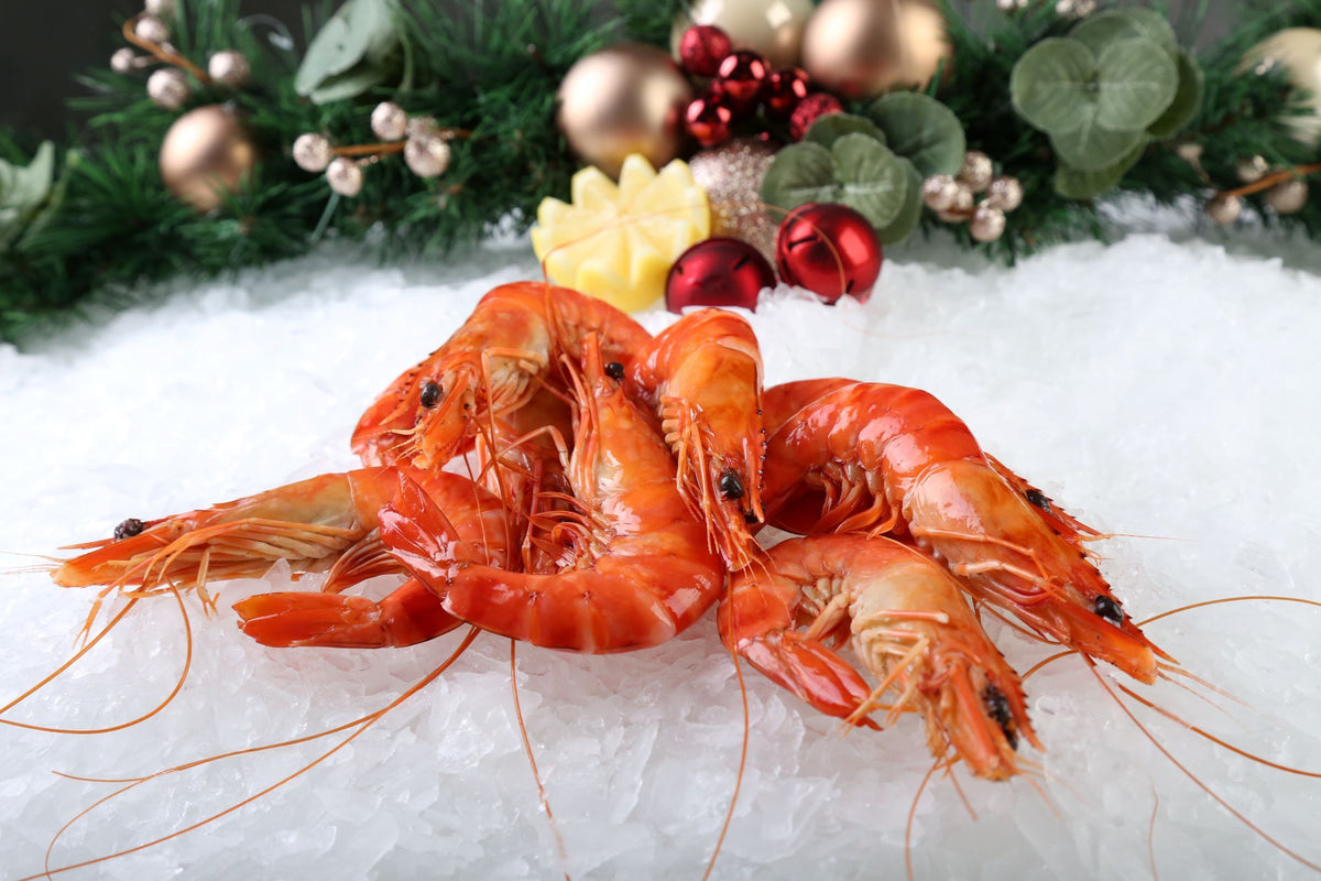 LARGE COOKED TIGER PRAWNS (MIN 1KG) (X)