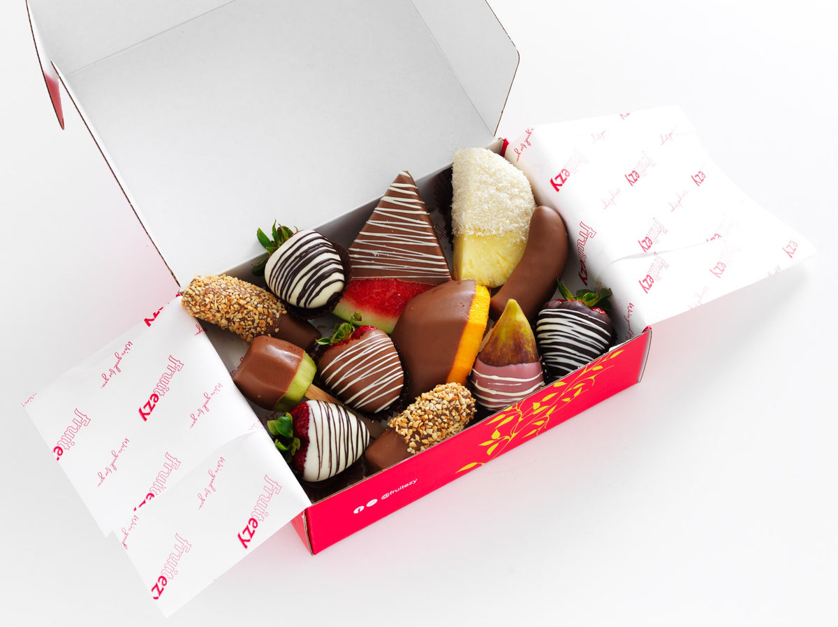 Fruitezy's Signature Assorted Choc Dipped Fruit Box