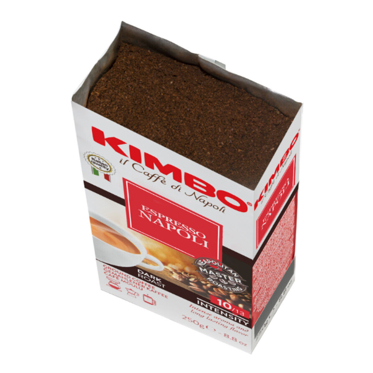 KIMBO Dark Roast Ground Coffee 10/13 Intensity 250g