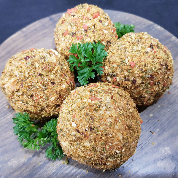 Bacon Cheese & Tomato Rissoles 500g (Min. 4 pieces)